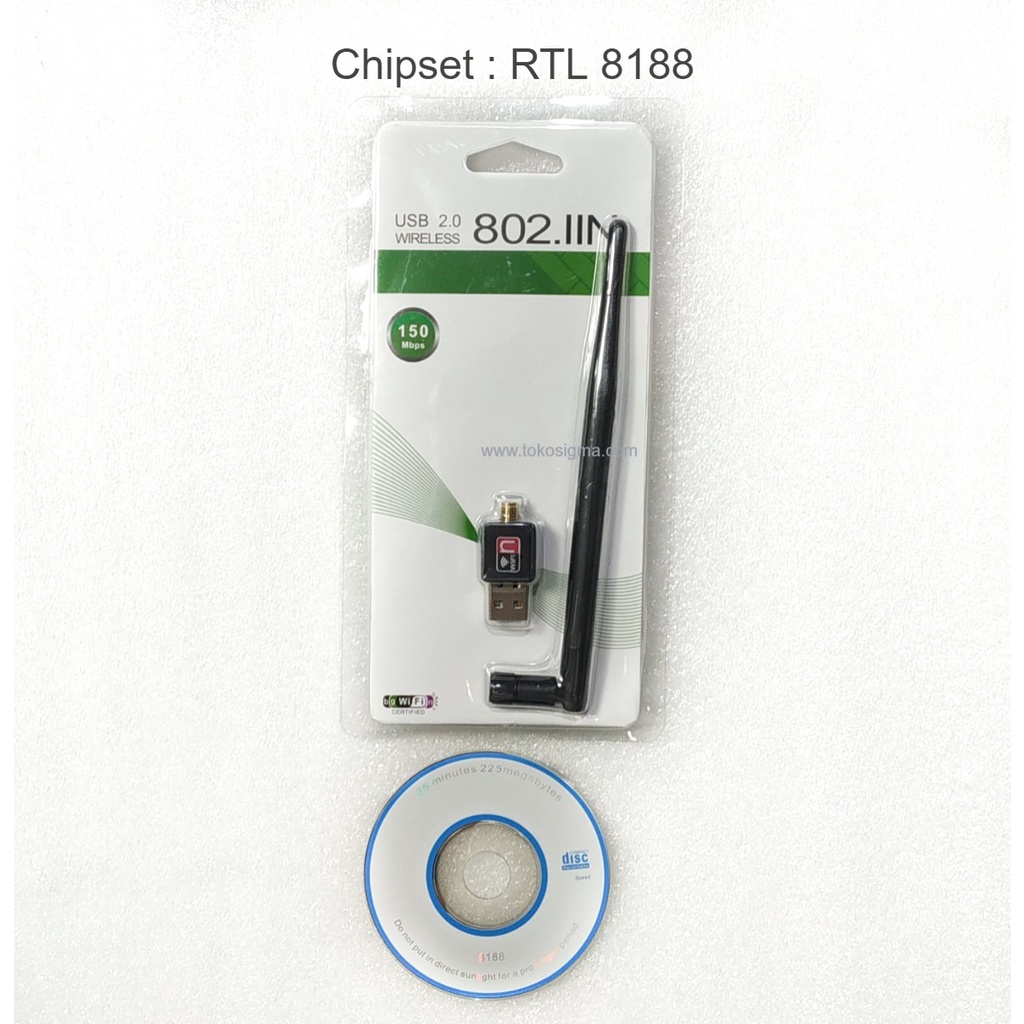 Jual USB 2.0 Wireless Wifi 802.11n Adapter Antena 2.4GHz bisa Mac DVB T ...