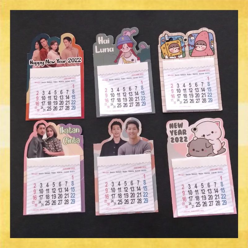 Jual Kalender magnet/Kalender Mini/Kalender Aesthetic | Shopee Indonesia