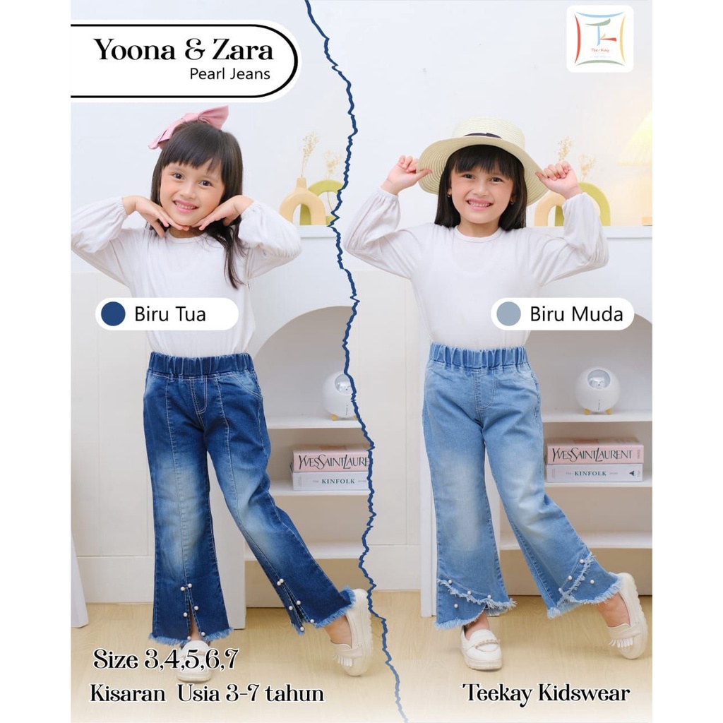 Jual CELANA JEANS ANAK PEMPUAN YOONA ZARA BY TEEKAY | Shopee Indonesia