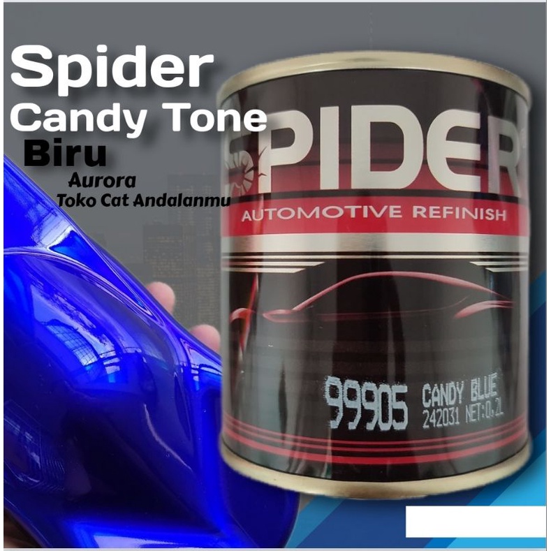 Jual Cat Candy Biru SPIDER Candytone Blue Sepider Laba Laba 200ml Cet ...