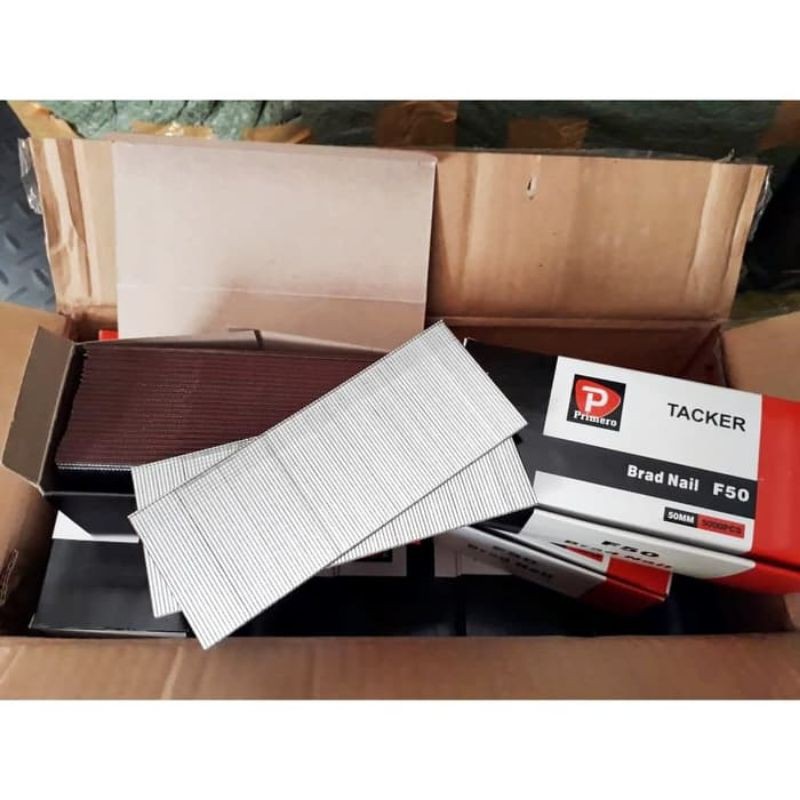 Jual Isi Staples Gun Tacker F50 Refill Mesin Paku Tembak Brad Nailer ...