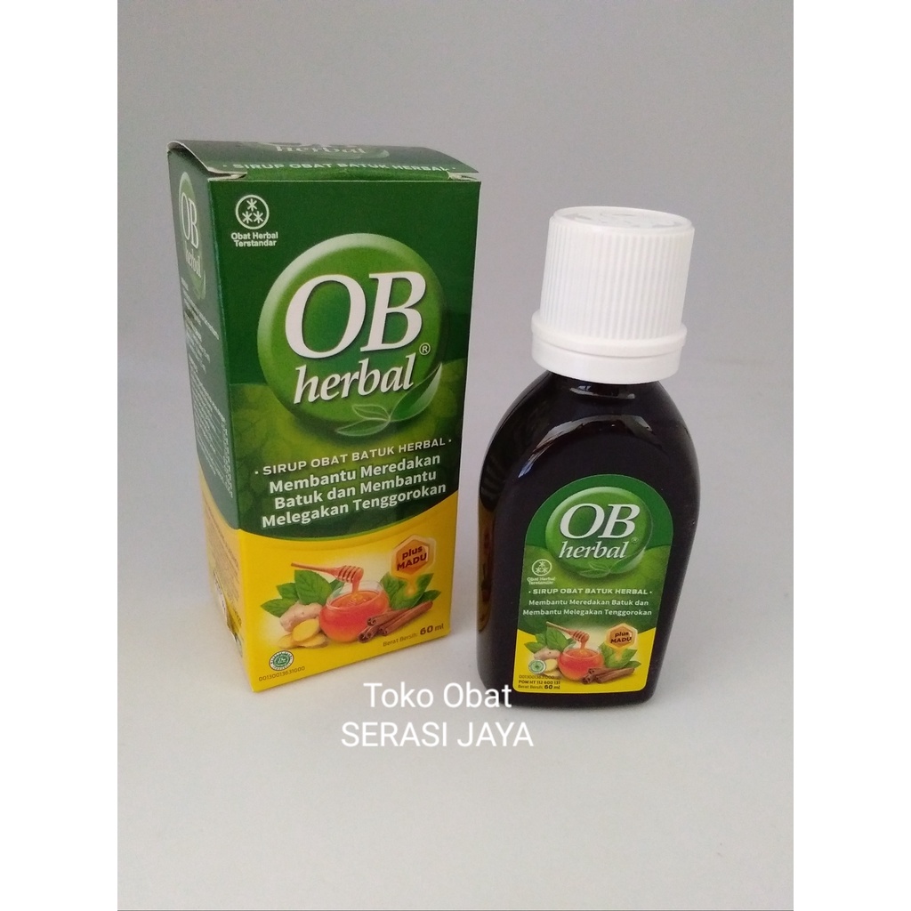 Jual OB Herbal plus Madu Syrup 60 ml &100 ml Obat Batuk Anak & Dewasa ...