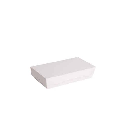 Jual Pola Tempat Makan Kertas / Lunch Paper Box Large Plain White 18 x ...