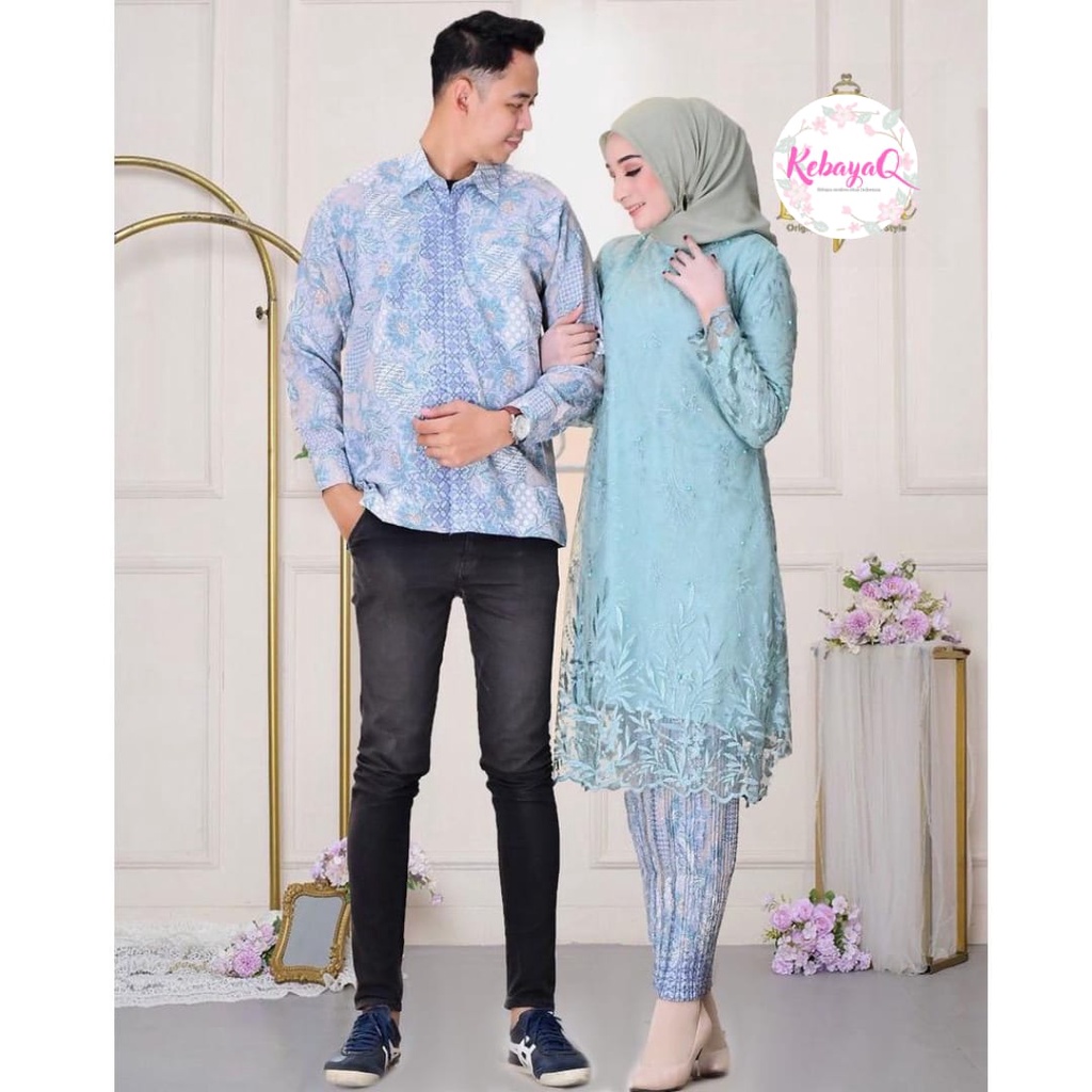 Jual KQ> KEBAYA MODERN - BAJU KEBAYA COUPLE KONDANGAN TUNIK - KEBAYA ...