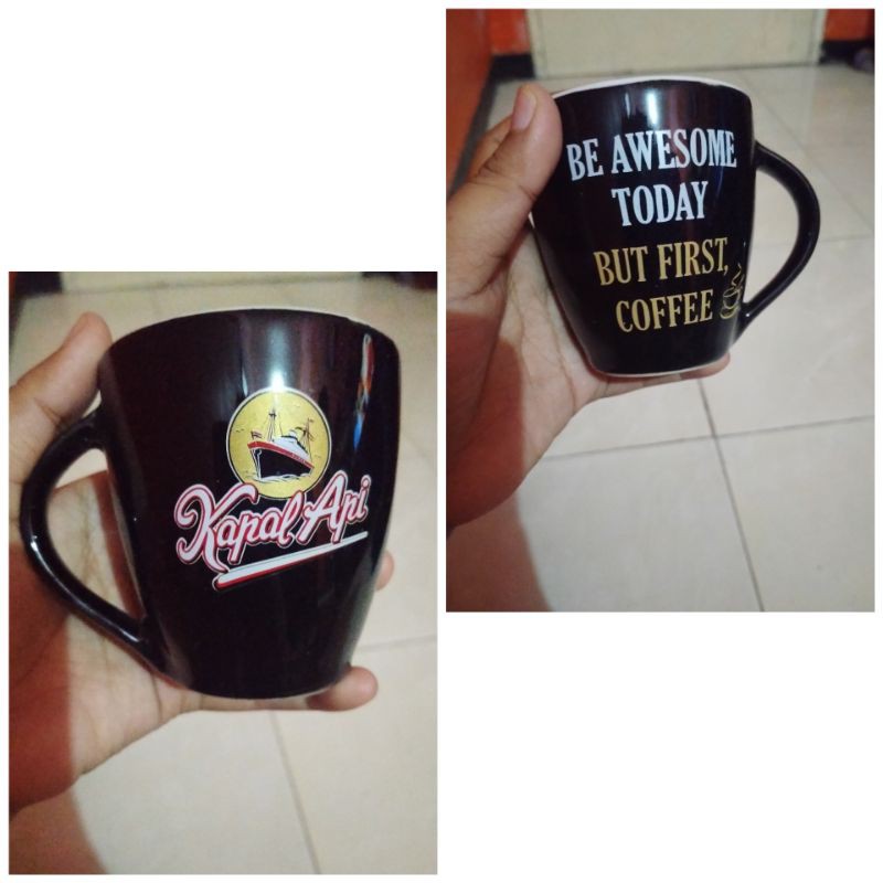 Jual gelas kapal api hitam tebal/gelas kapal api putih | Shopee Indonesia