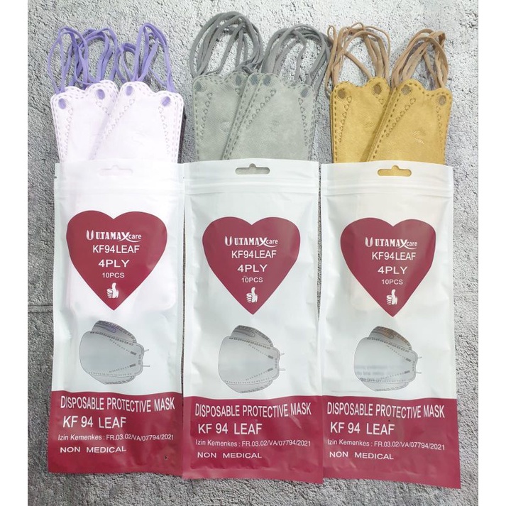 Jual KF94 Utama / kf94 4ply New Packaging isi 10/pcs / KF94 Utamaxcare 10's 4Ply | KF Utama 3D ...
