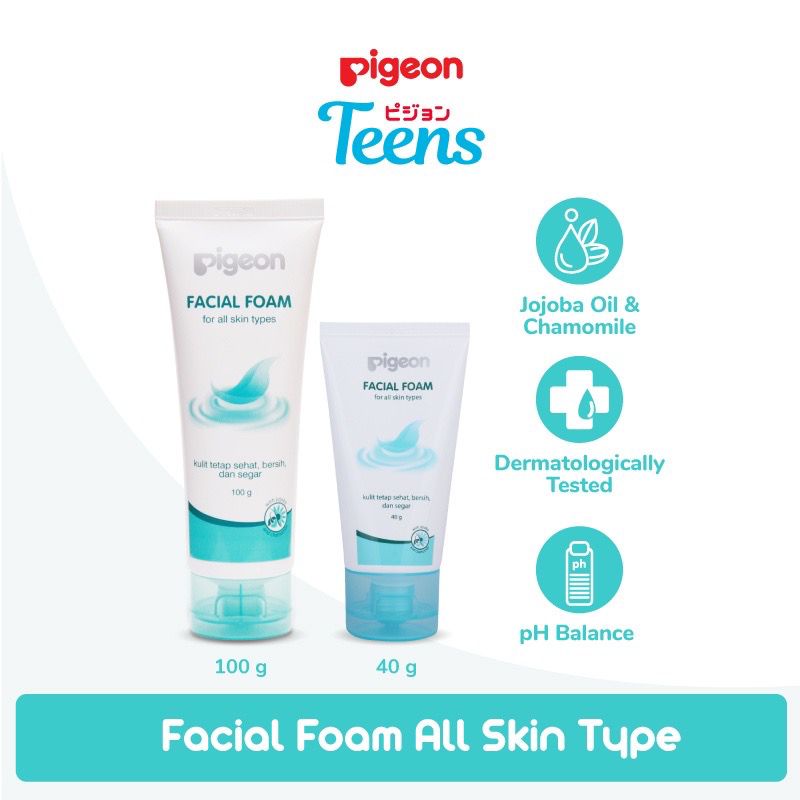 Jual BPOM Pigeon Teens Facial Foam For All Skin Types / Sabun Cuci Muka Remaja / Pembersih Wajah ...