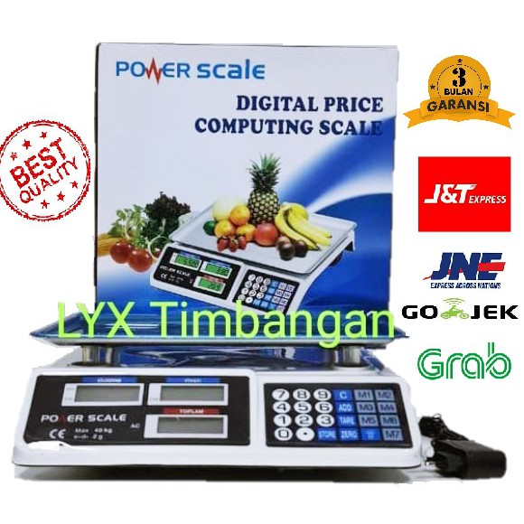 Jual TIMBANGAN DIGITAL 40 KG POWER SCALE / TIMBANGAN BUAH / DOUBLE ...