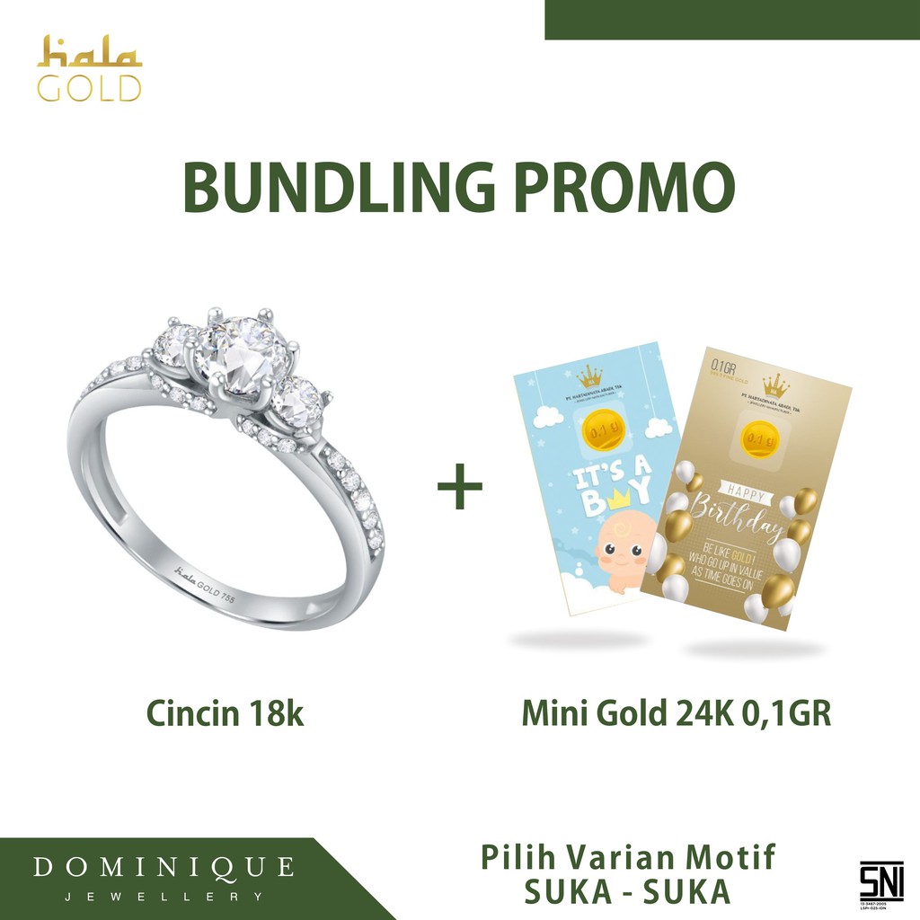 Jual Cincin Hala Gold Cut Meyriska Paras Mula Collections 3WZ1155 ...