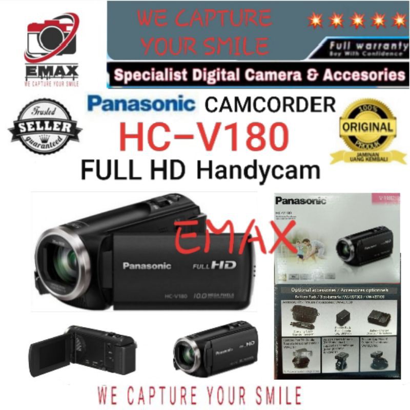 Jual Panasonic HC-V180 Full HD Camcorder HC V180 Handycam Panasonic V ...