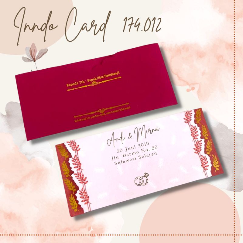 Jual indo card 174.012 undangan pernikahan amplop, cetak undangan ...