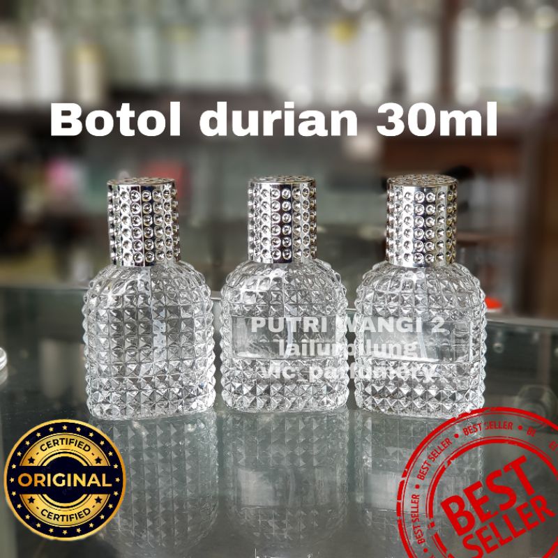 Jual Botol Durian 30ml sepray drat 30 ml BOTOL PARFUM ULIR BOTOL model ...