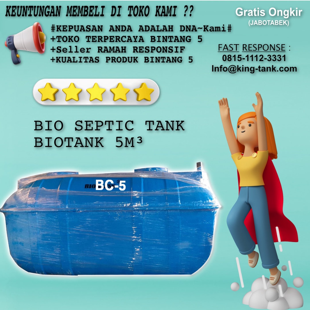 Jual Tangki Septic Biotank 5000 Liter / 5m3 | Shopee Indonesia