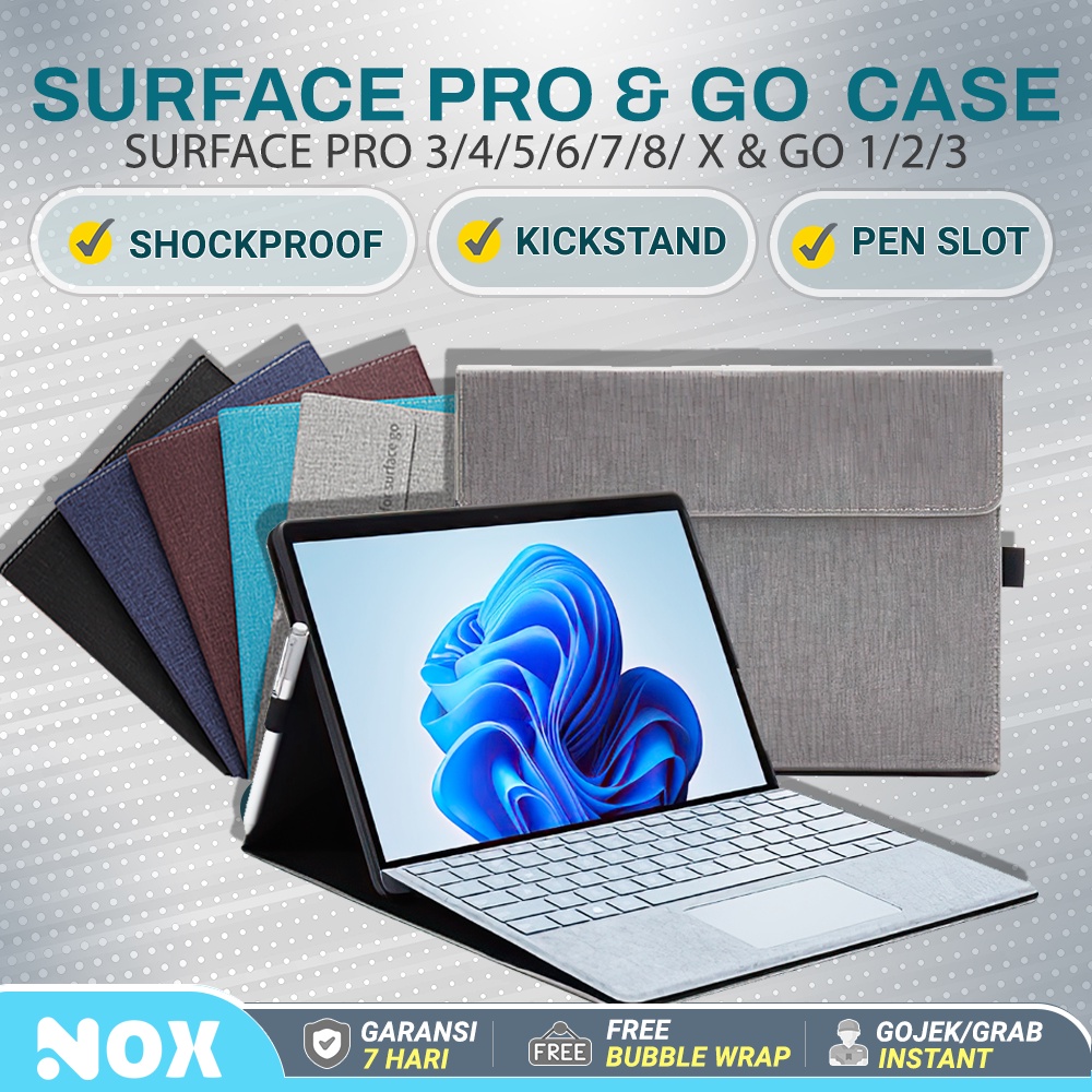 Jual PREMIUM Surface Flip cover Case Pro 4/5/6/7/8/9/10/11/12/X Go 1/2 ...