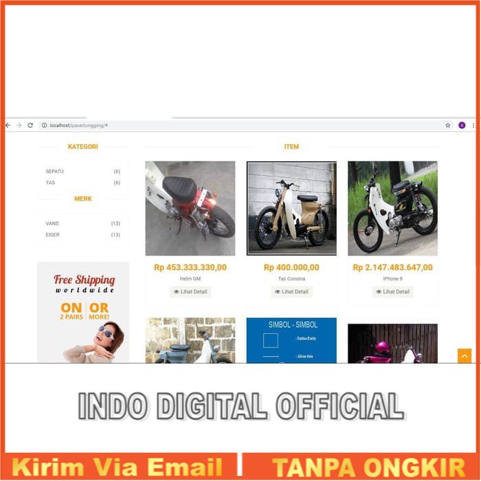 Jual Aplikasi Toko Online Codeigniter Sederhana Websouce Codewebsiteci Indo Digital Official