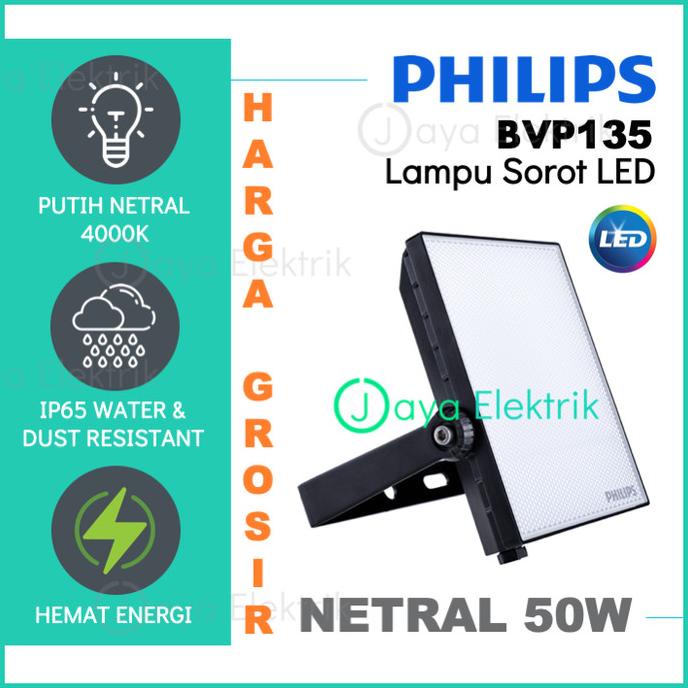 Jual Promo Lampu Sorot / Flood Light Led Philips Bvp135 50Watt Netral ...
