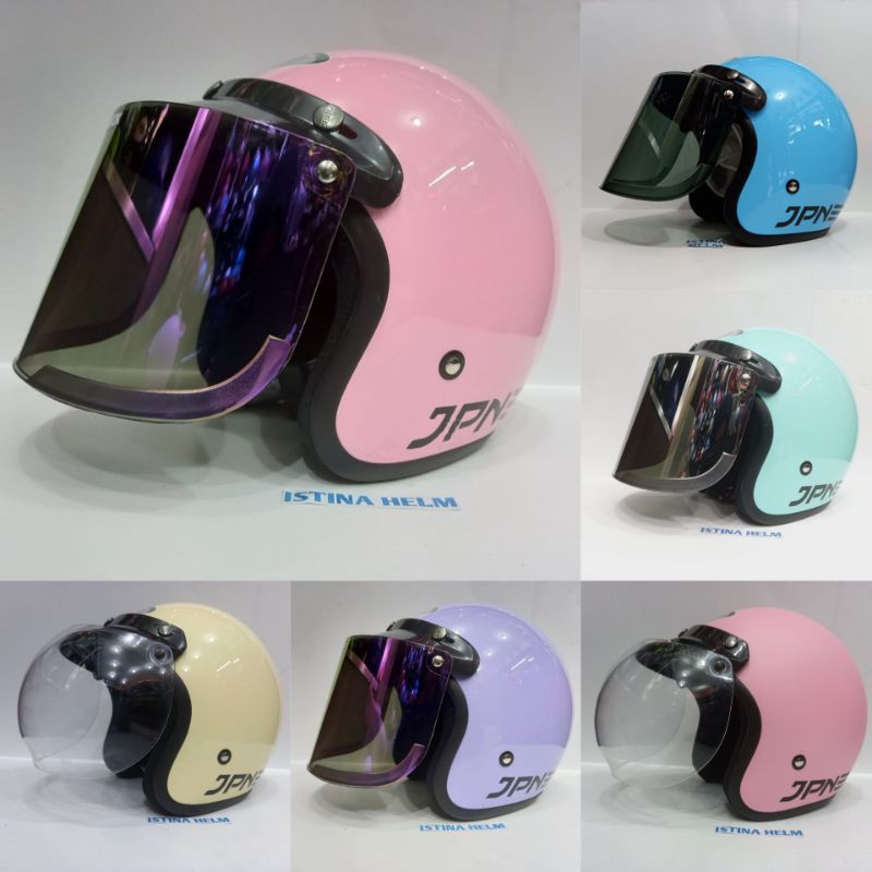 Jual HELM JPN PASTEL PINK, UNGU, BLUE, HIJAU PASTEL | Shopee Indonesia