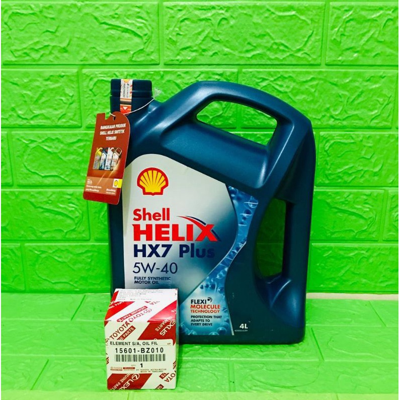 Jual Oli Shell helix HX7 5W-40 4L / paket filter oli avanza xenia rush ...