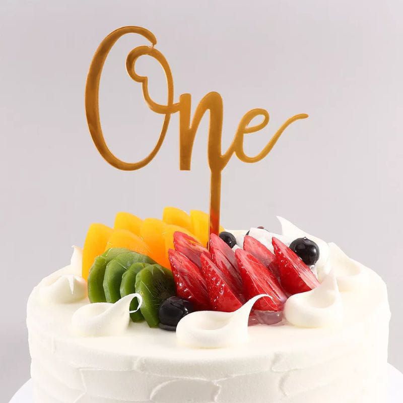 Jual Cake Topper Akrilik Angka satu one / cake topper one / topper kue ...