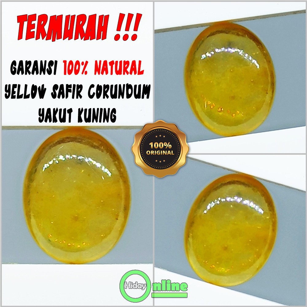 Jual NATURAL PERMATA YELLOW SAFIR / YAKUT KUNING GARANSI ASLI | Shopee ...