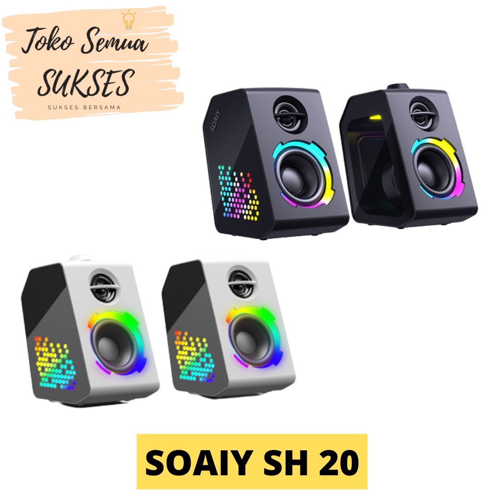 Jual SOAIY SH20 Speaker Bluetooth For PC with Subwoofer LED | Shopee Indonesia