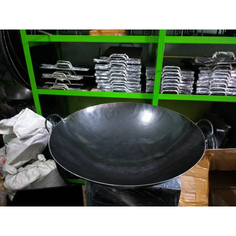 Jual KUALI / WAJAN ukuran ∅ 50cm BAJA HITAM tebal 2mm | Shopee Indonesia