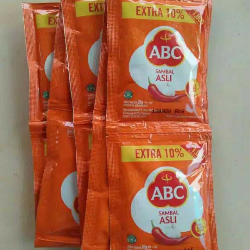 Jual Sambal Abc Saus Saos Sachet isi 10 sachet | Shopee Indonesia