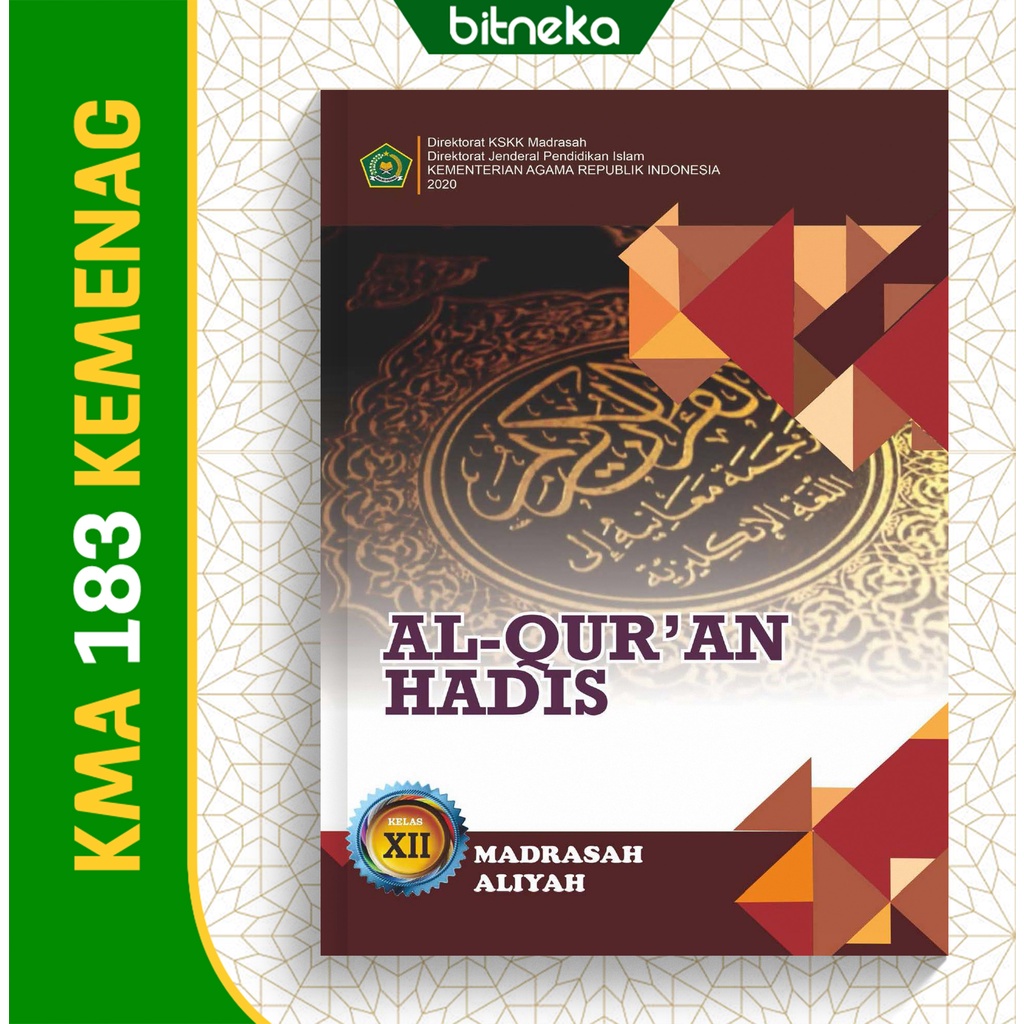 Jual Buku Siswa Al-Qur'an Hadis Kelas 12 MA KEMENAG KMA 183 | Shopee Indonesia