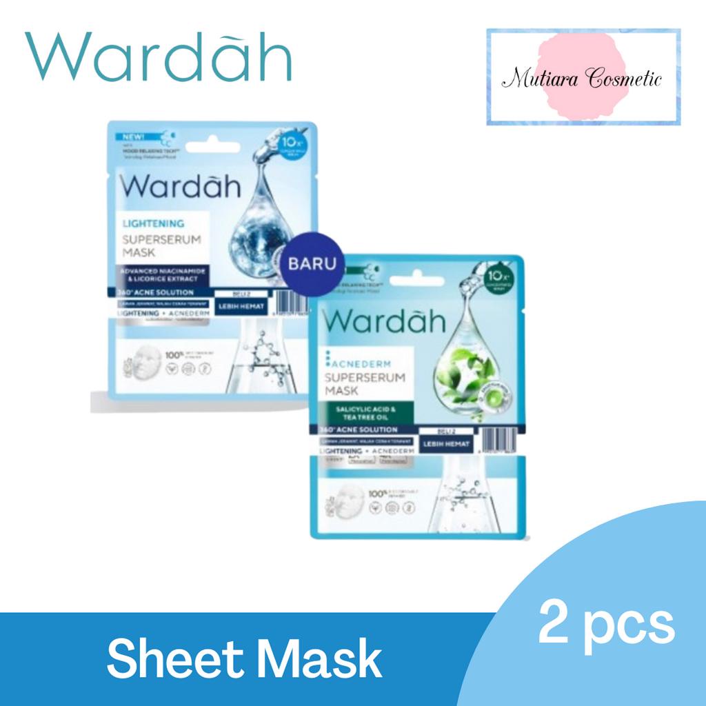 Jual Wardah SuperSerum Mask Lightening - Acnederm 2x20 ml - Paket Isi 2 ...