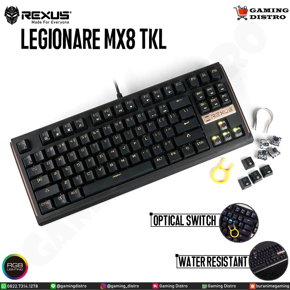 Jual Rexus Legionare MX8 Mechanical Keyboard - Tahan Air | Shopee Indonesia