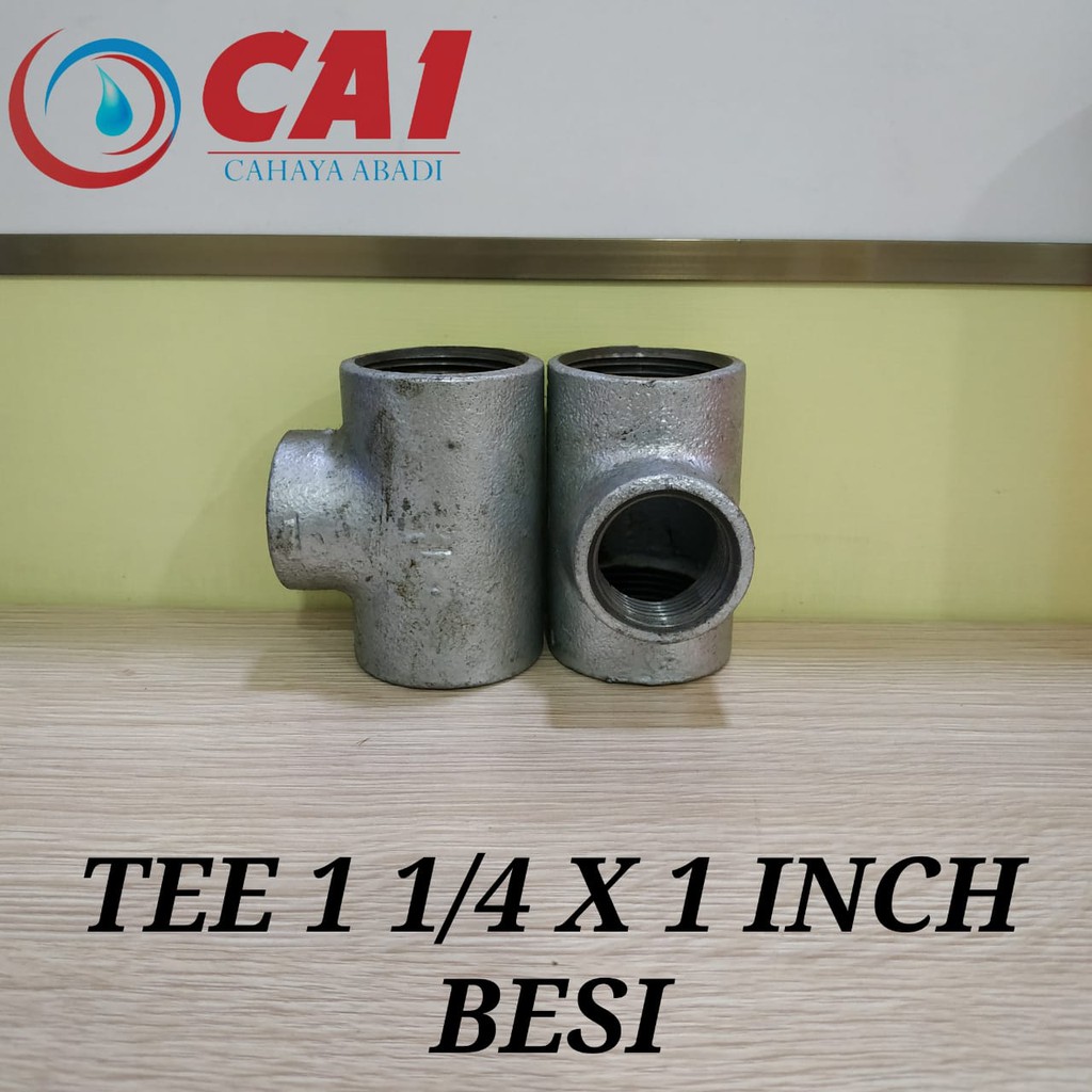 Jual FITTING - TEE - 1 1/4 X 1 - INCH - BESI | Shopee Indonesia