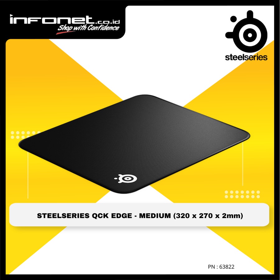 Jual SteelSeries QcK Edge Medium Cloth Gaming Mousepad - (320 x 270 x 2mm) | Shopee Indonesia