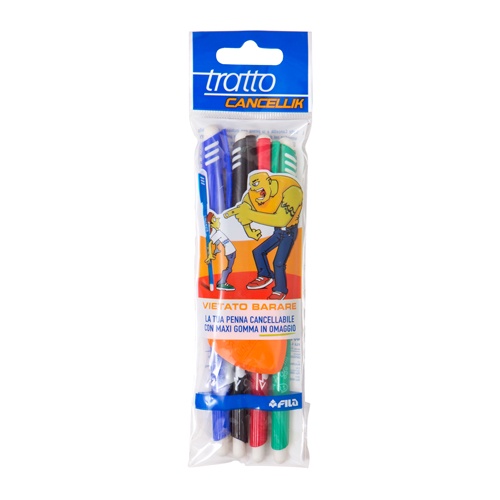 Jual Tratto Erasable Pen / Pulpen / Bolpoin Cancellik Set 4 Pcs Warna ...