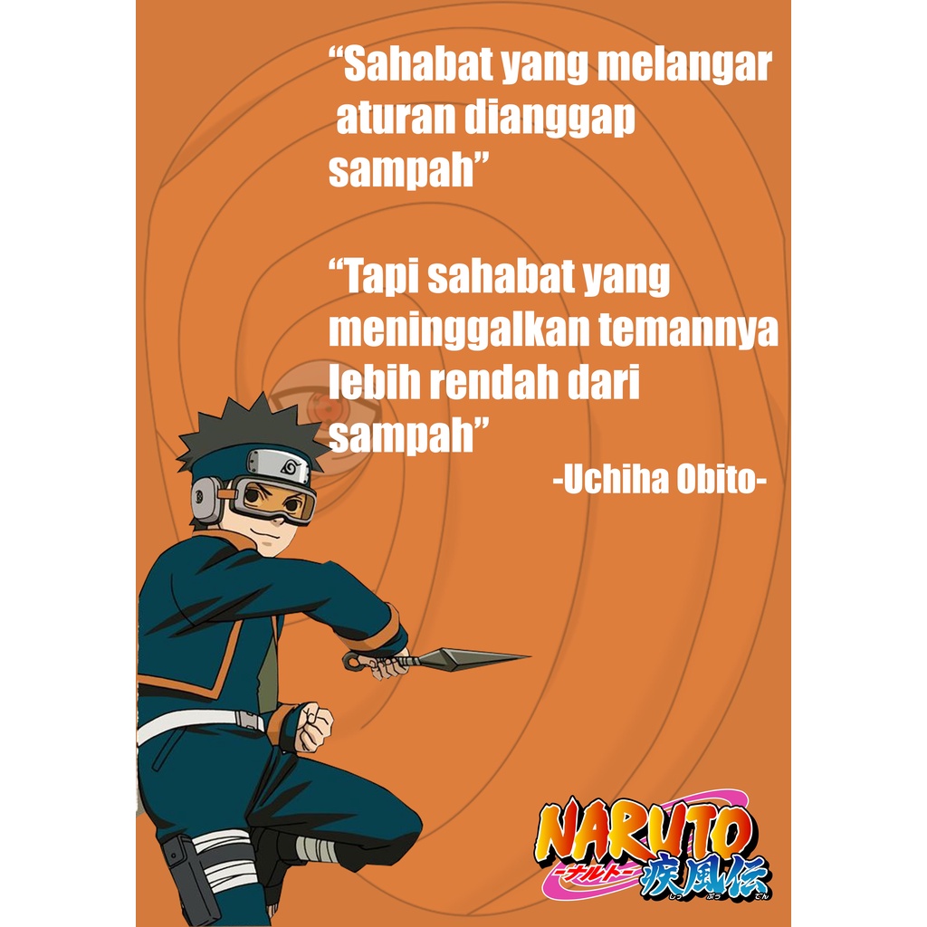 Jual POSTER TERMURAH QUOTES OBITO UCHIHA | Shopee Indonesia