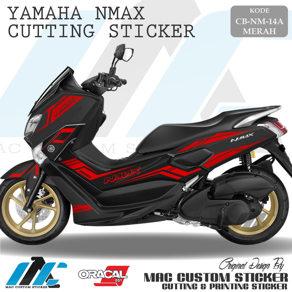 Jual CUTTING STICKER NMAX HITAM - CUTTING STIKER NMAX 1 SET KANAN KIRI ...