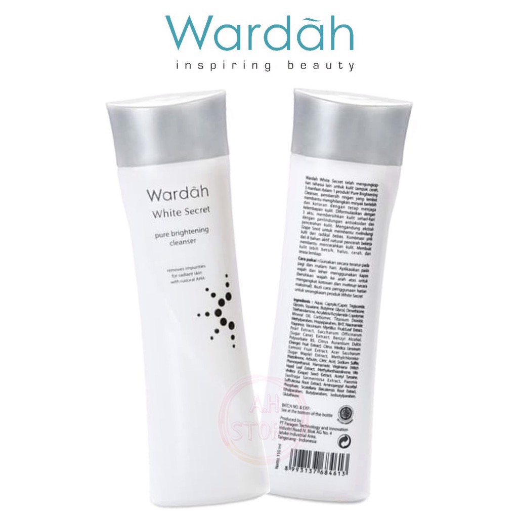 Jual Wardah White Secret Pure Brightening Cleanser 150ML | Shopee Indonesia