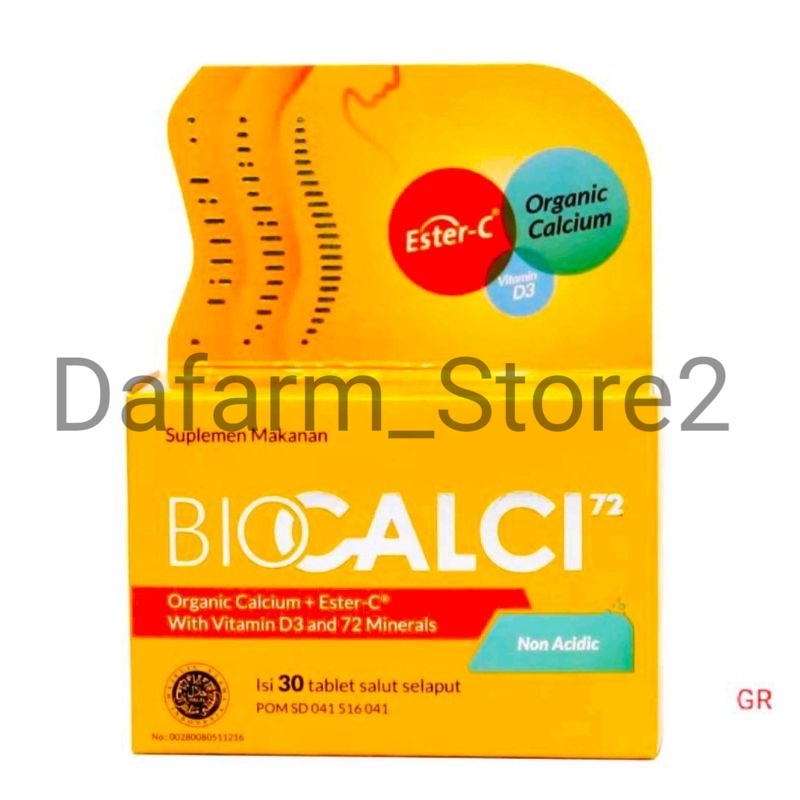 Jual Biocalci-72 Ester C 30 Tablet / Vitamin D3 / Calcium / 72 Mineral ...
