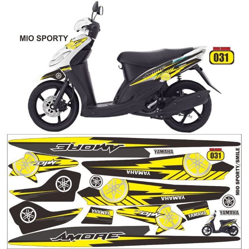 Jual striping mio smile sporty / decal mio / stiker mio /sticker motor ...