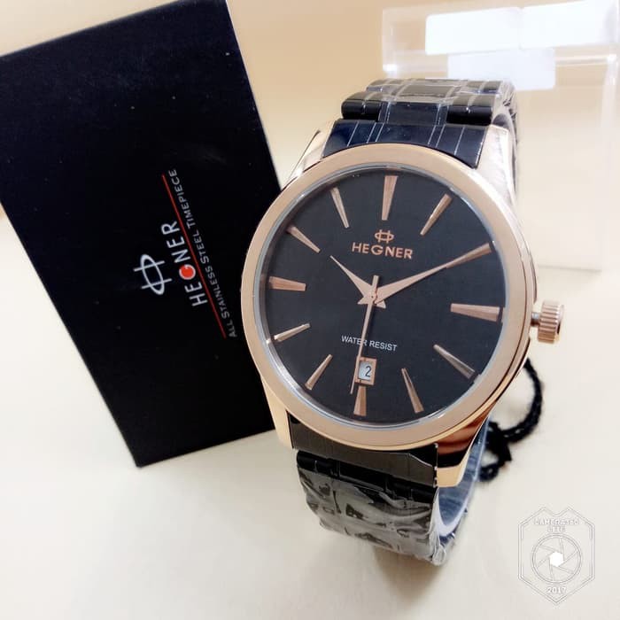 Jual Jam Couple Hegner 1603 Black Rosegold Original | Shopee Indonesia