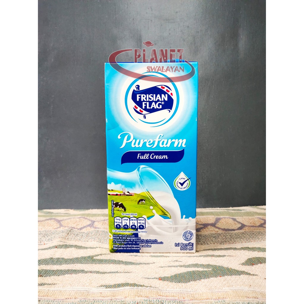 Jual FRISIAN FLAG / SUSU BENDERA PUREFARM FULL CREAM 900 ML | Shopee ...