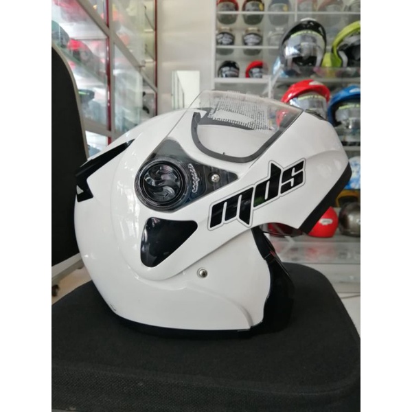 Jual HELM MDS PRO RIDER WHITE ORIGINAL HELM MODULAR MDS PRORIDER PUTIH ...