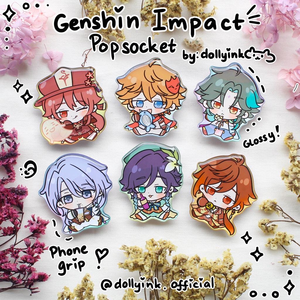 Jual Popsocket Genshin Impact by dollyink.official/griptok hp genshin ...