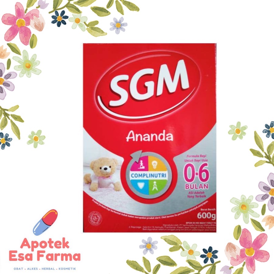 Jual SGM Ananda 1 Susu Formula Bayi 0-6 Bulan Box 600 g 600gr | Shopee Indonesia