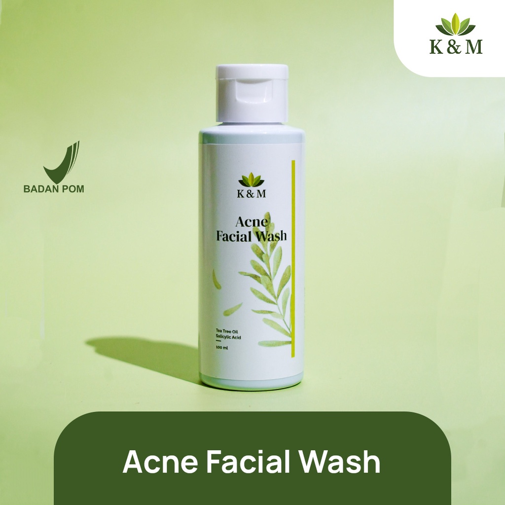 Jual K&M Acne Facial Wash [BPOM] sabun wajah acne | original 100ml ...