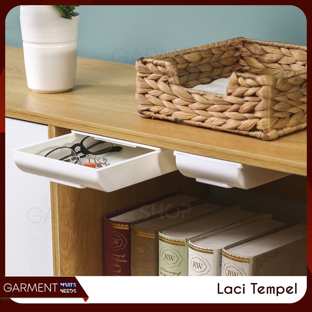 Jual Laci Tempel Bawah Meja Tempat Kotak Tambahan Penyimpanan Serbaguna ...