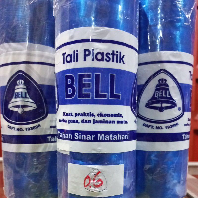 Jual Tali Plastik Biru BELL 0,6mm ( Tali Biru / Tali Lanjaran / Tali ...