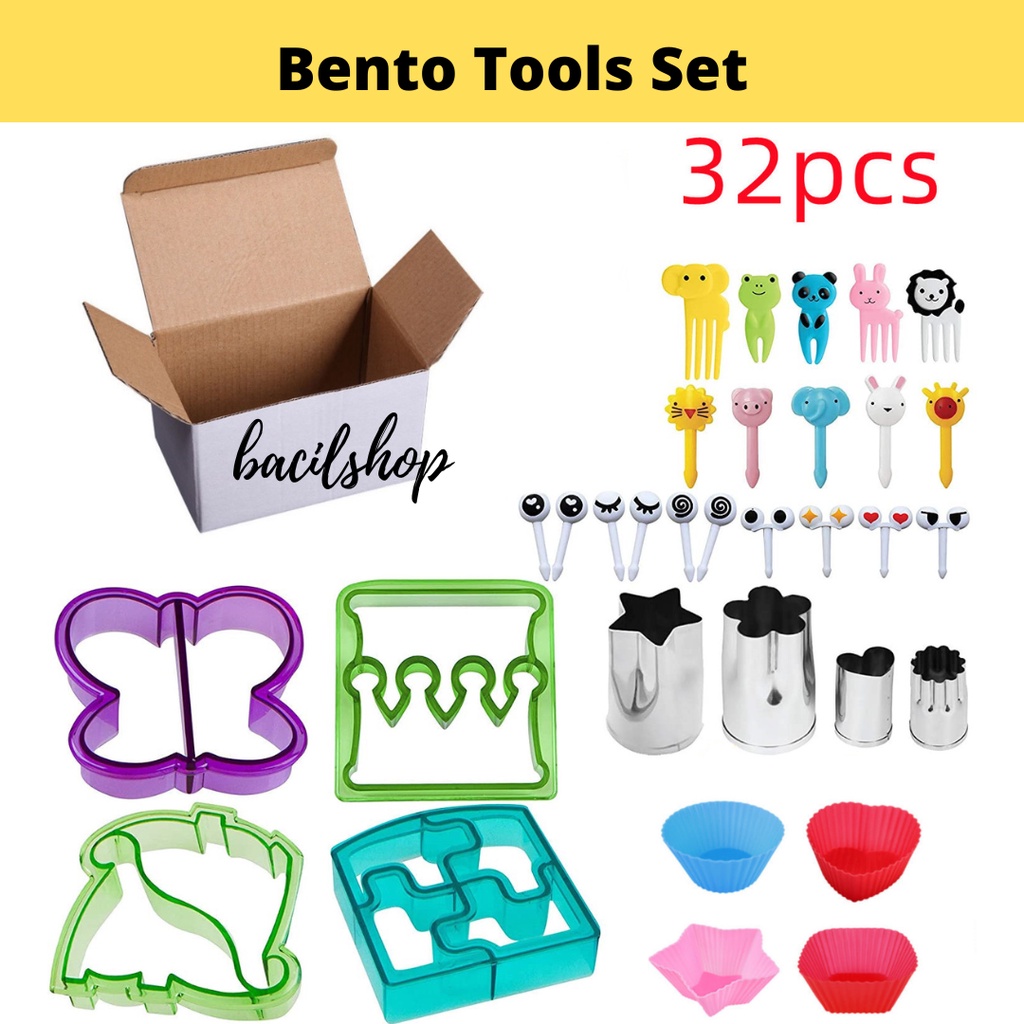 Jual Bento Tools Set Perlengkapan Membuat Bento Kotak Makan | Shopee ...
