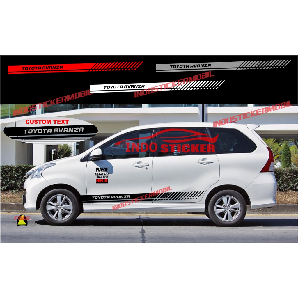 Jual STICKER AVANZA STICKER STIKER MOBIL TOYOTA AVANZA VELOZ GR GAZO ...