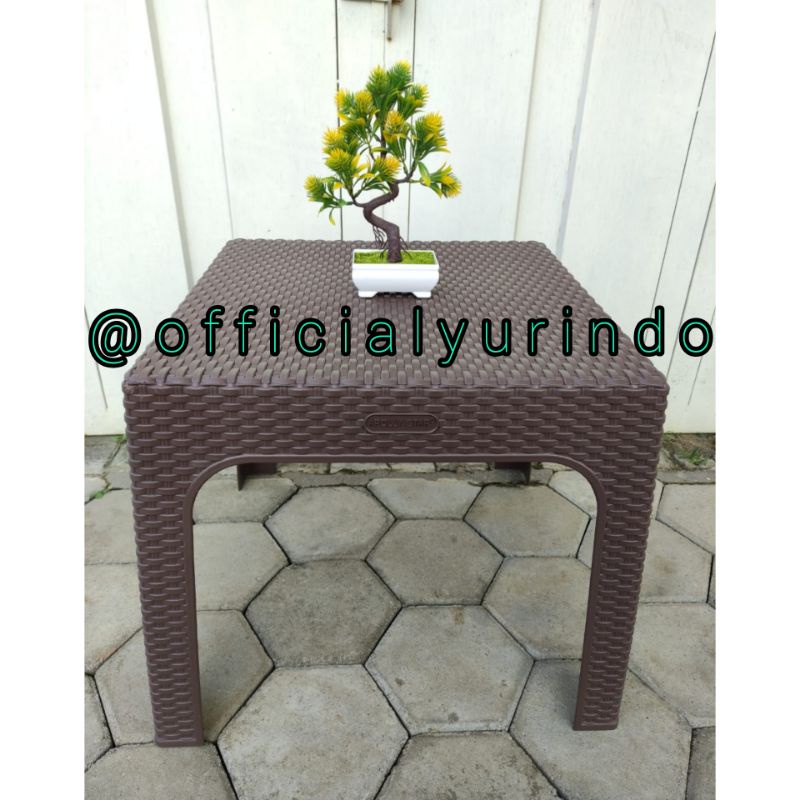 Jual meja plastik rotan apollystar - meja teras meja taman | Shopee ...