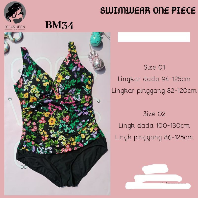 Jual Delaqueen | Baju renang big size jumbo. BM34 | Shopee Indonesia
